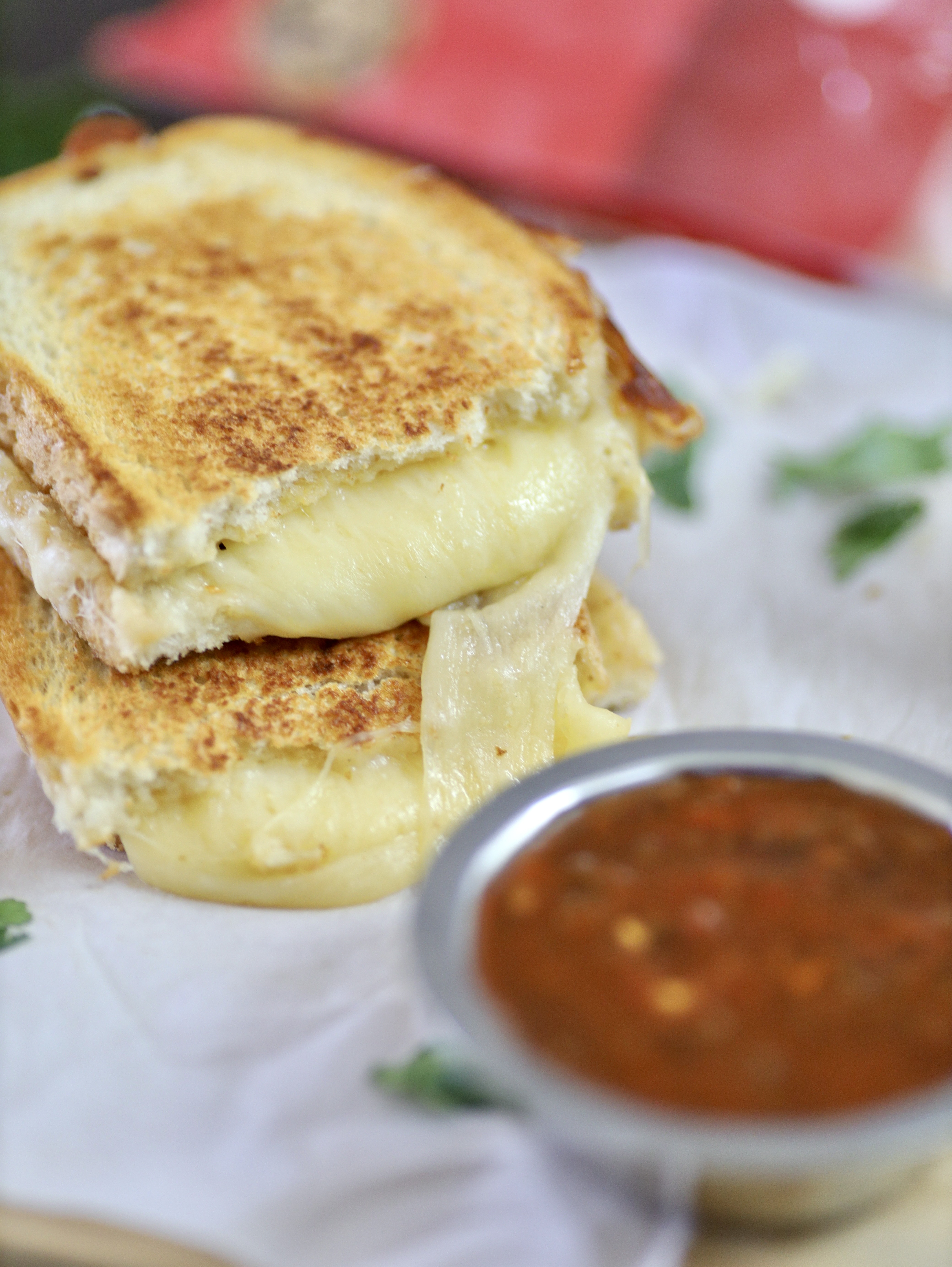 Grilled Cheese Sandwich (with shredded cheese!) - Knead the Recipe